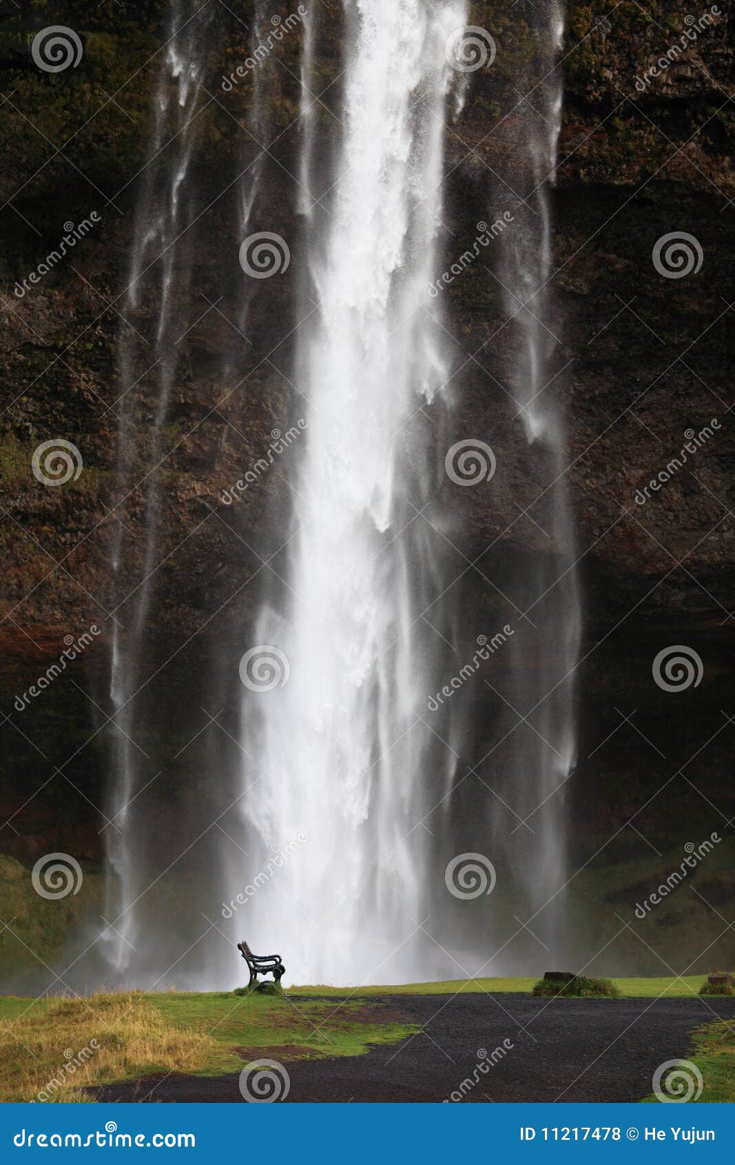 Waterfall and chairs stock photo. Image of magnificent - 11217478