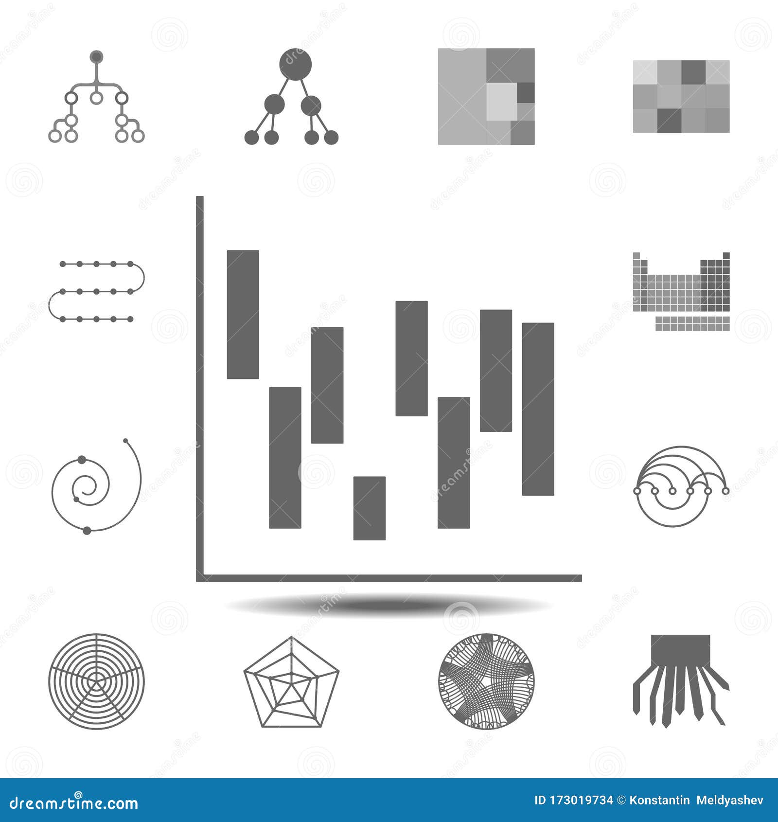 Waterfall Chart Icon. Simple Glyph Vector Element of Charts and ...