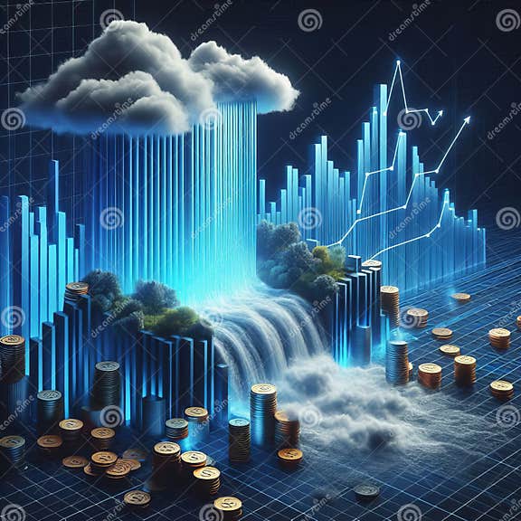 Waterfall Chart a Type of Bar Chart Showing How an Initial Value Stock ...