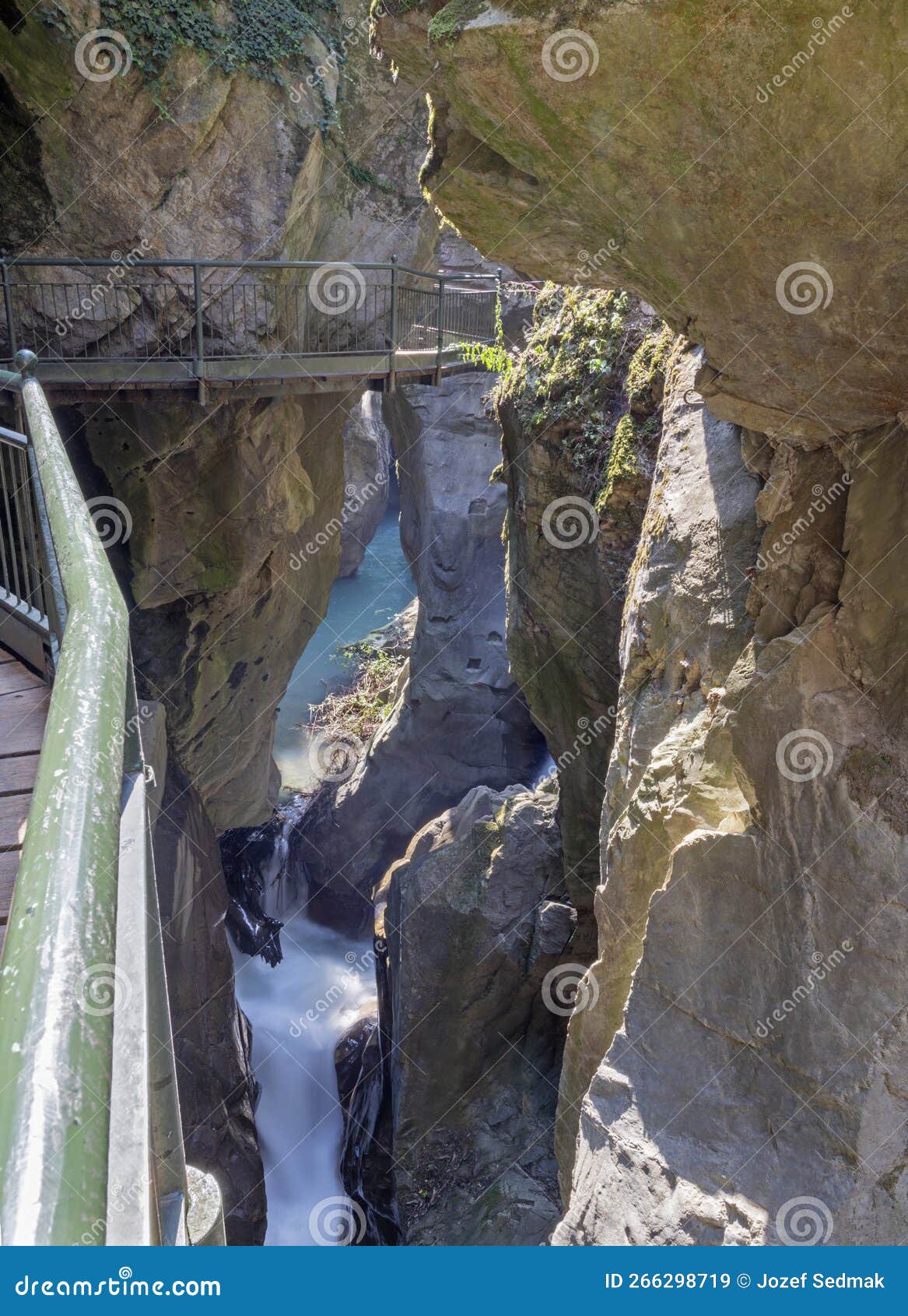 The Waterfall and Chasm Orido Di Bellano - Lago Di Como Lake Stock ...