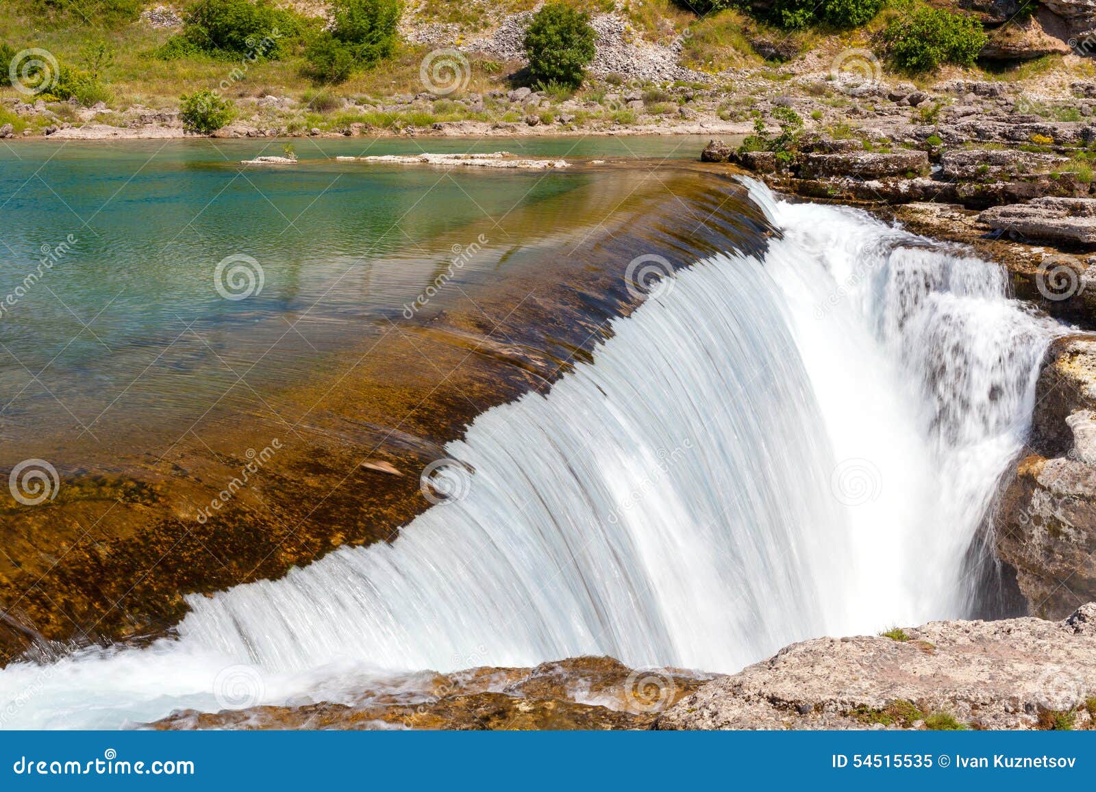 Waterfall on the Cijevna River Stock Image - Image of eastern ...