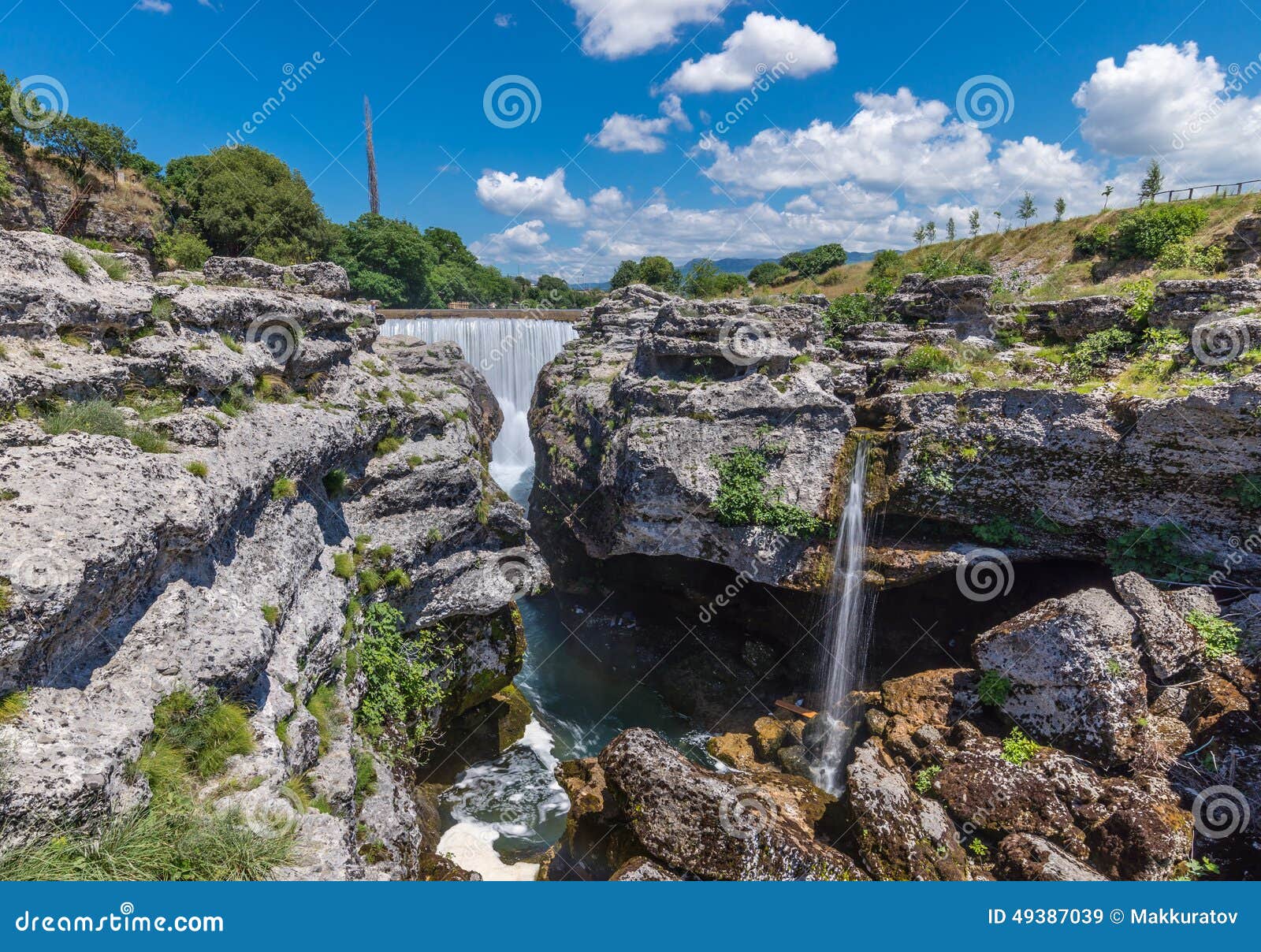 Waterfall Cijevna in the Rocks. Stock Image - Image of podgorica ...