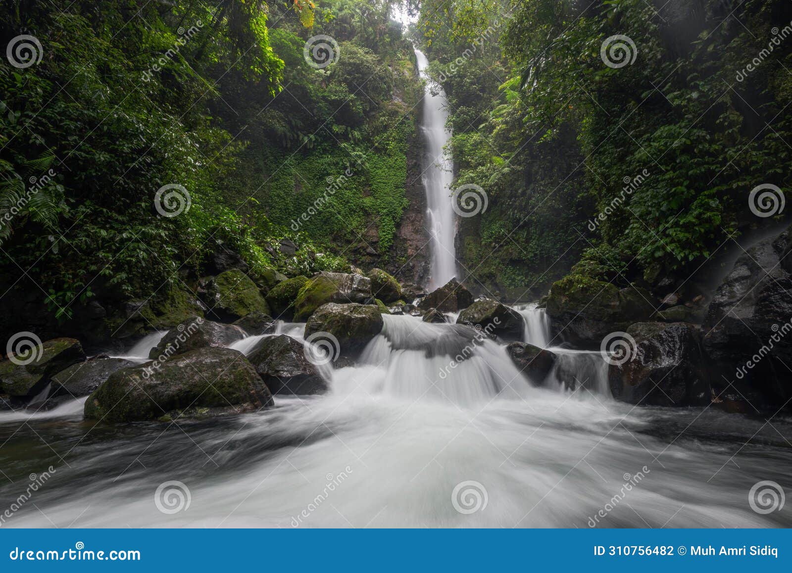 Waterfall Ciparay with Long Exposure Shoot Stock Photo - Image of ...