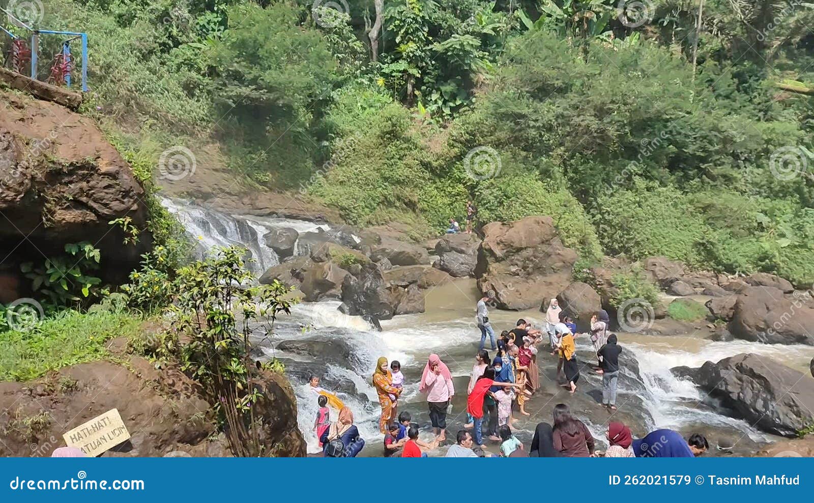 Waterfall in the City of Cianjur, West Java Stock Video - Video of ...
