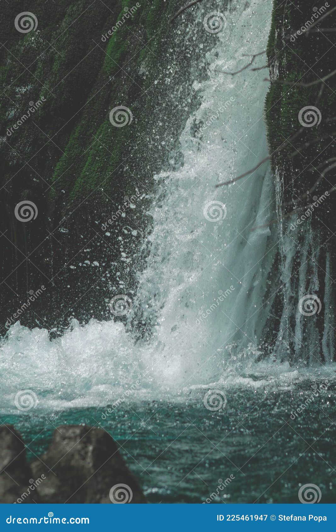 Waterfall Clear Water, Beautiful Nature Stock Image - Image of green ...