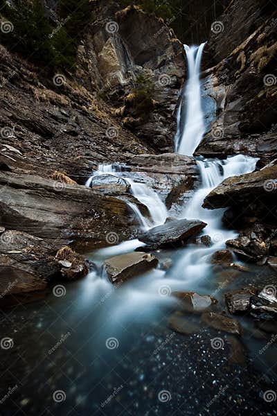 Waterfall on cliff stock image. Image of scenic, motion - 16895769