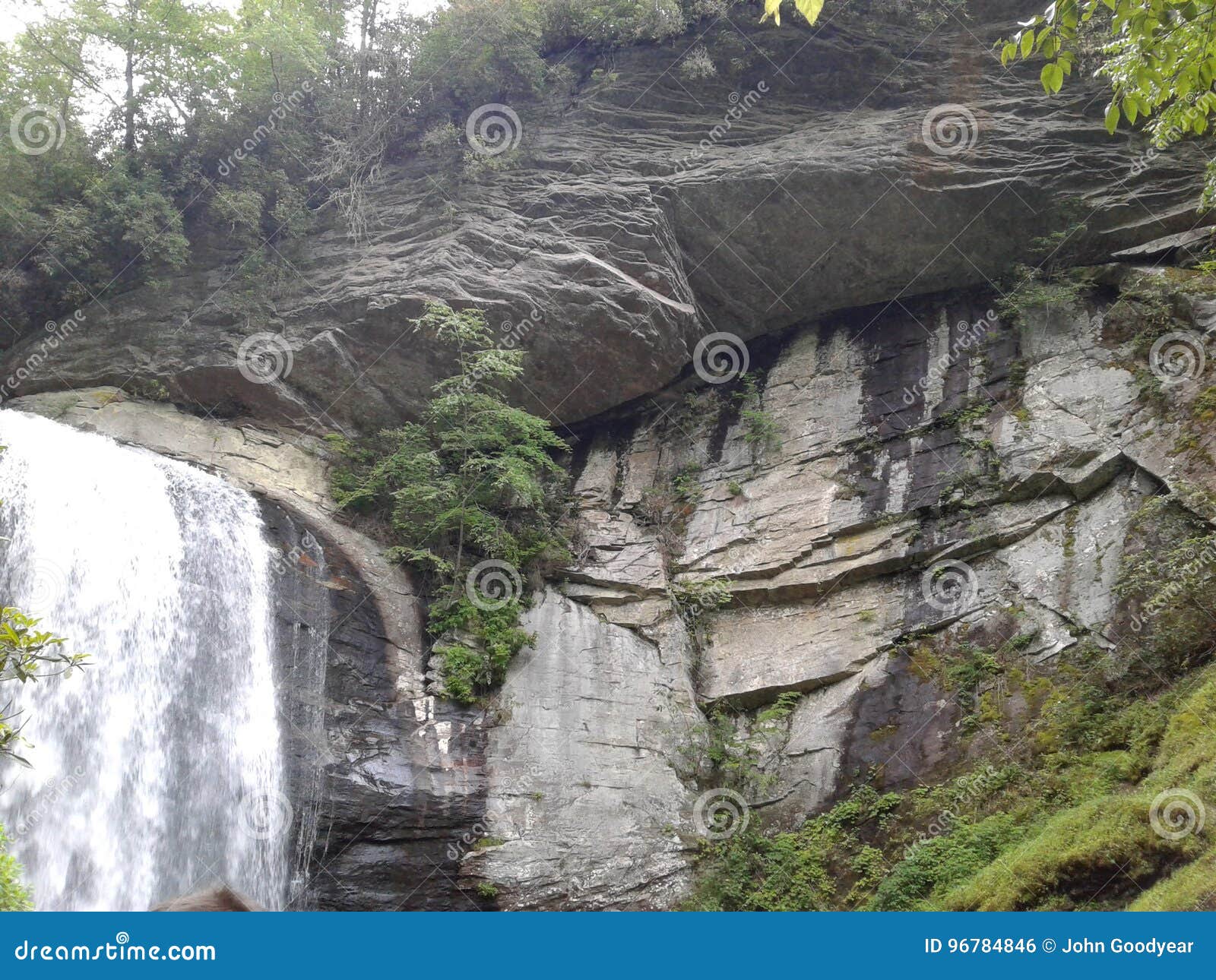 Waterfall Cliff stock photo. Image of view, nature, cliffside - 96784846