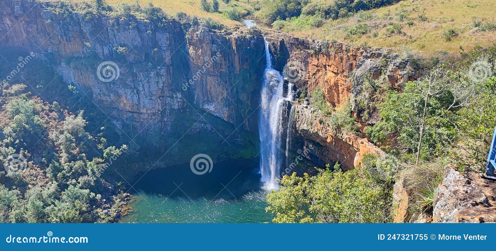 Waterfall - Cliff - Valley - River - Rocks Stock Image - Image of ...