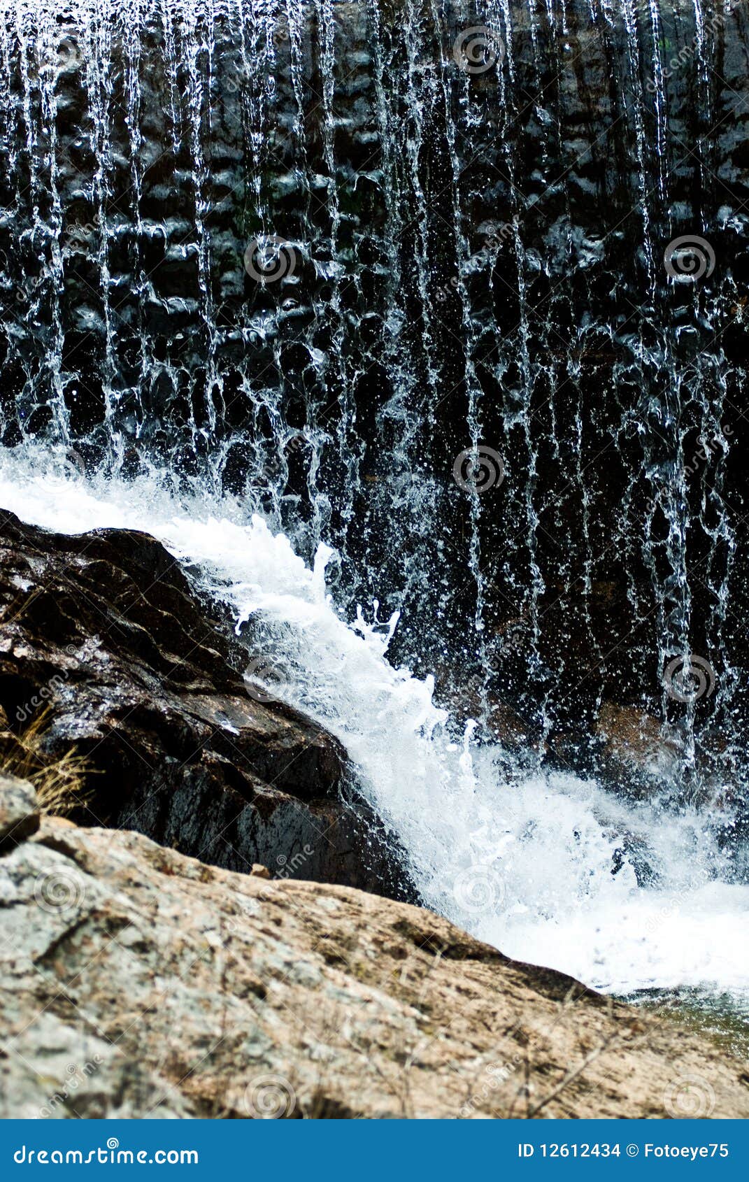 Waterfall Close-Up stock photo. Image of stone, springs - 12612434