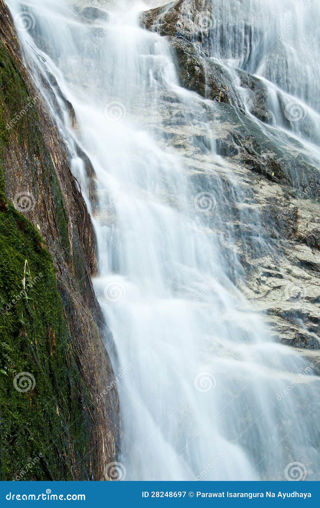 Waterfall close up. stock image. Image of leaf, flowing - 28248697