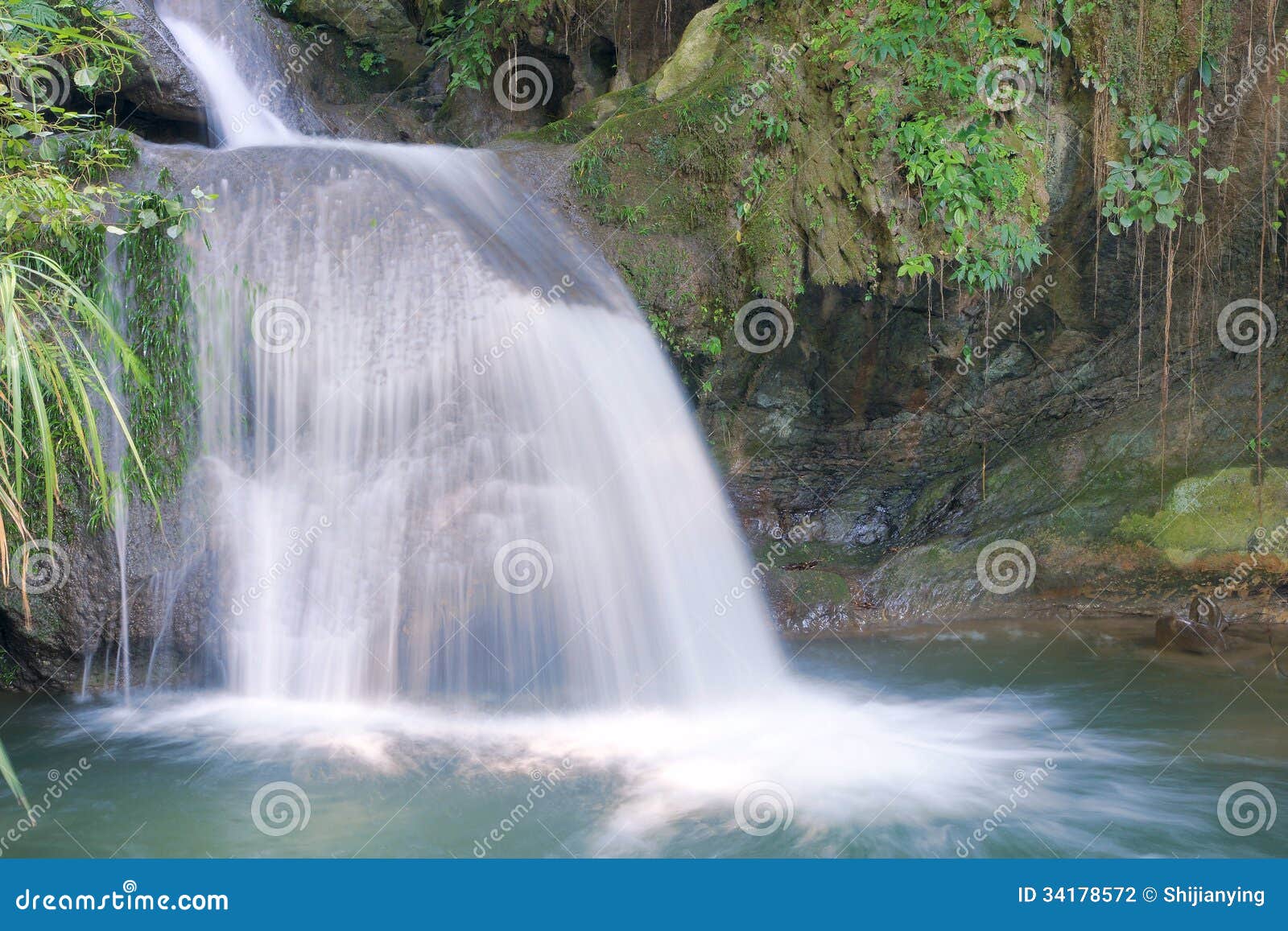 Waterfall stock photo. Image of landscape, flow, senic - 34178572