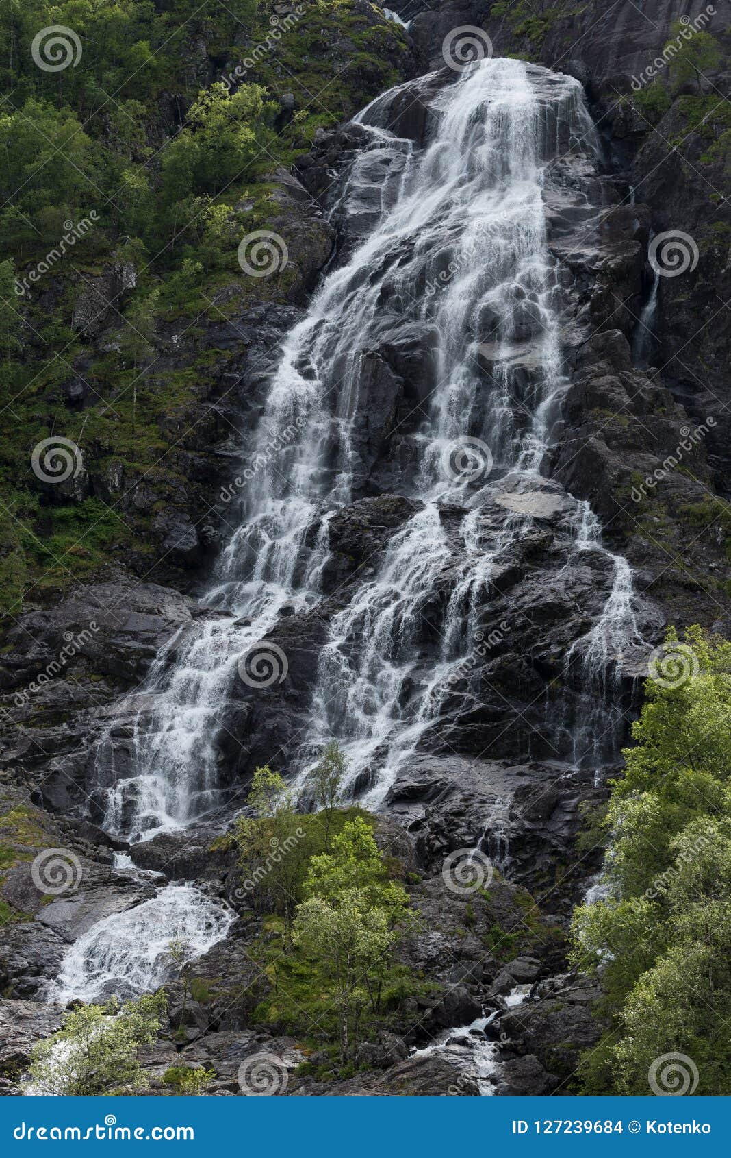 Waterfall close up stock photo. Image of cliff, background - 127239684