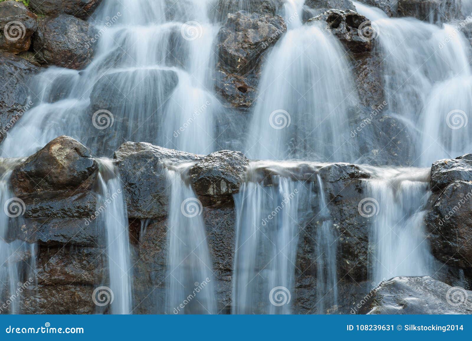 Waterfall close up. stock image. Image of clean, park - 108239631