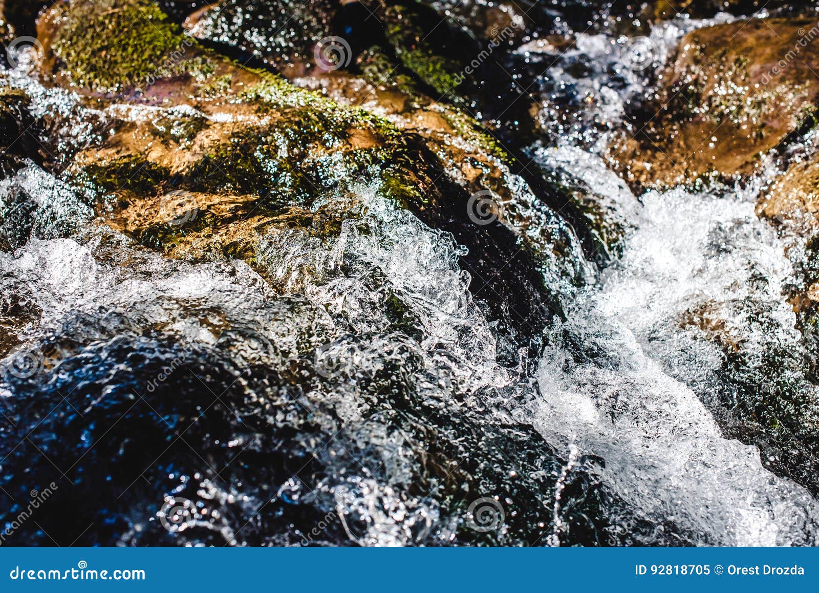 Waterfall close up stock image. Image of brown, mountain - 92818705
