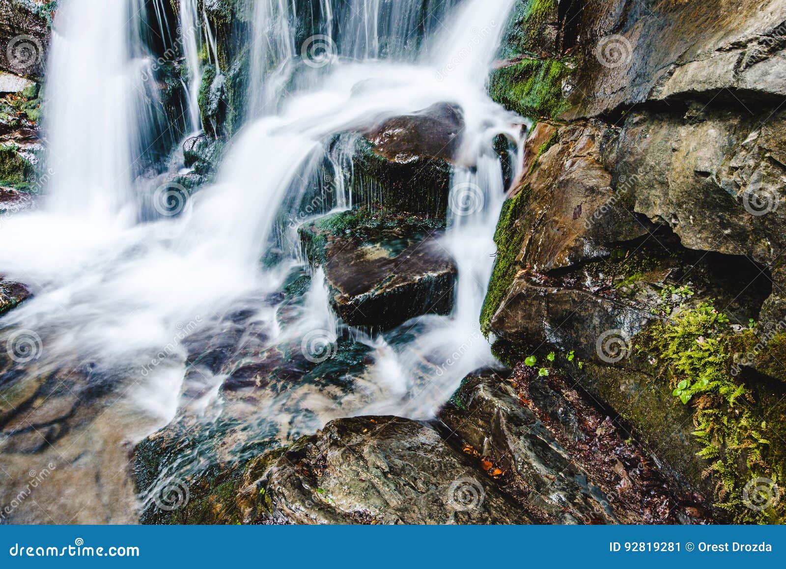 Waterfall close up stock image. Image of conserve, blue - 92819281