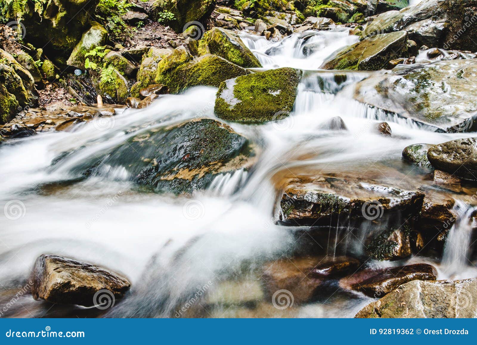 Waterfall close up stock photo. Image of freshness, leaf - 92819362