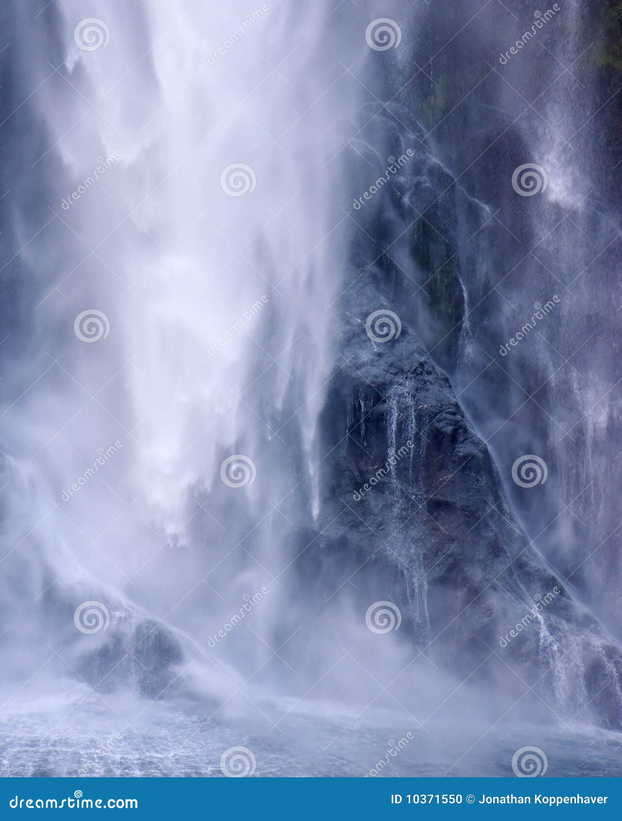 Waterfall closeup stock photo. Image of milford, monochromatic - 10371550