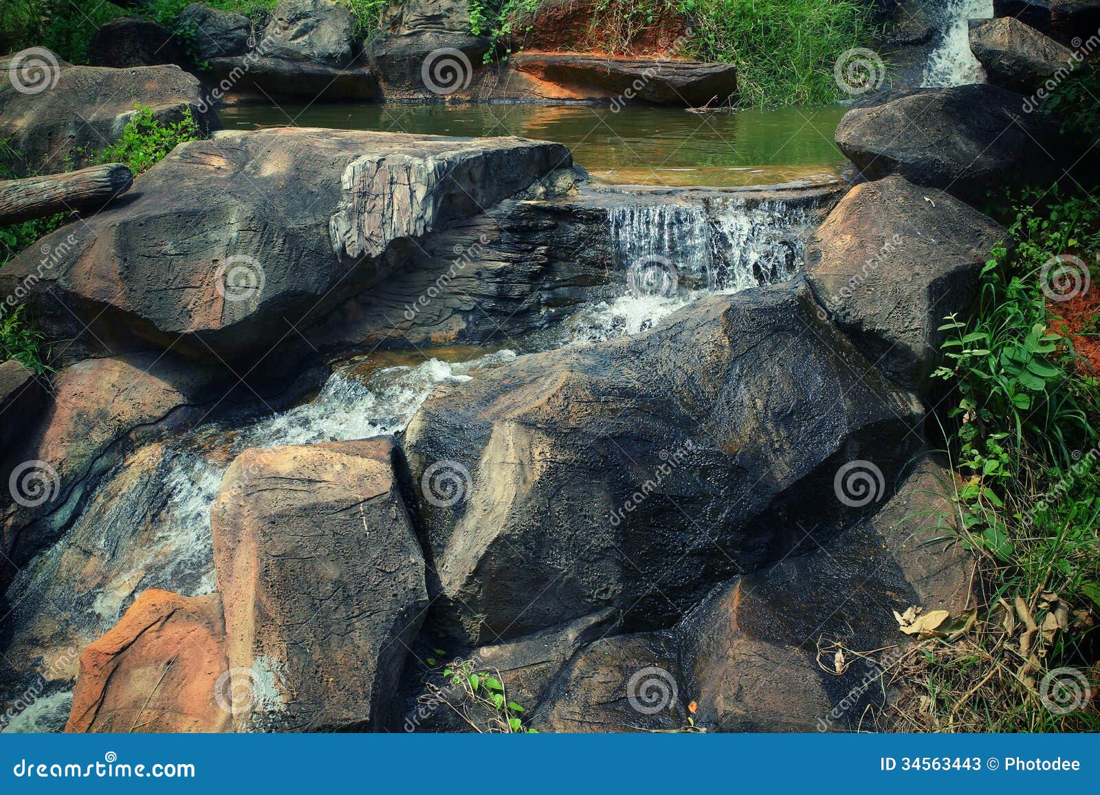 Waterfall coming down stock image. Image of flowing, beauty - 34563443