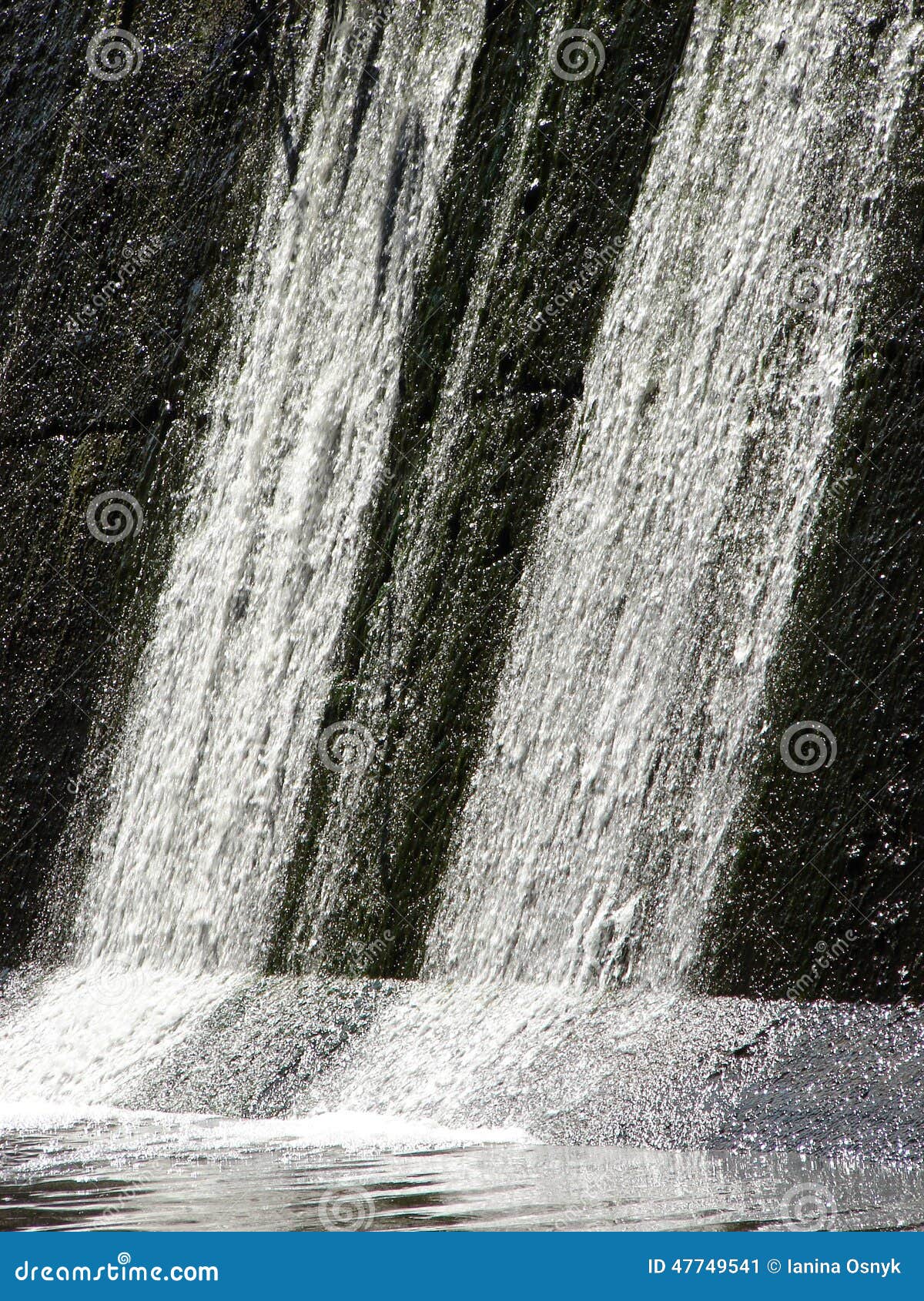 Waterfall on Concrete Barrage Stock Image - Image of stone, weir: 47749541