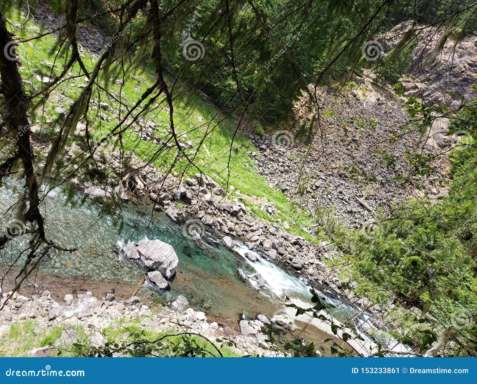 Waterfall Cougar Reservoir Oregon Stock Image - Image of reservoir ...