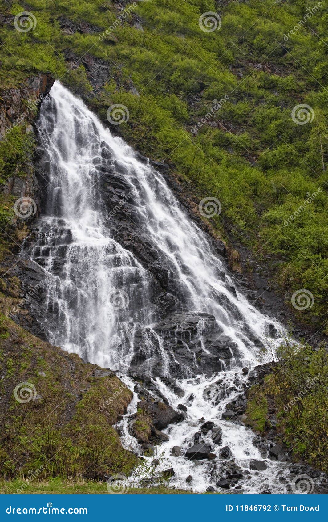 Waterfall in countryside stock photo. Image of outdoors - 11846792