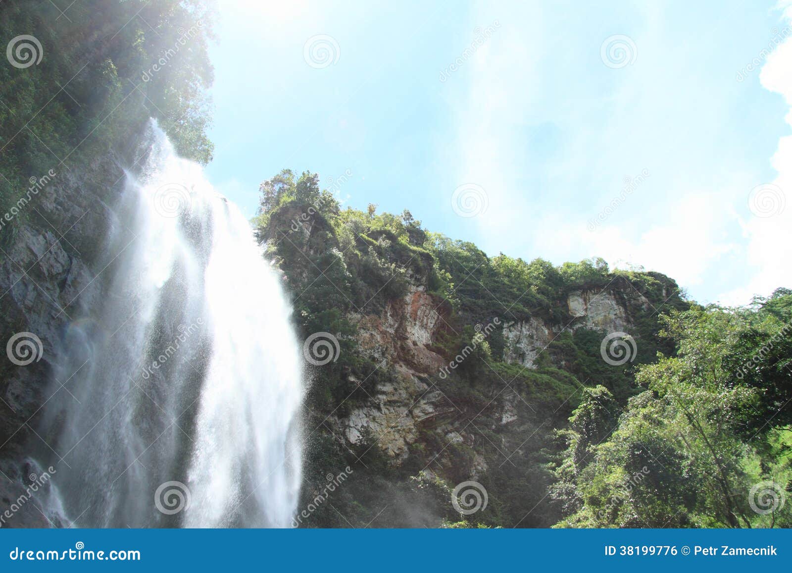 Waterfall Cunca Rami stock photo. Image of waterfall - 38199776