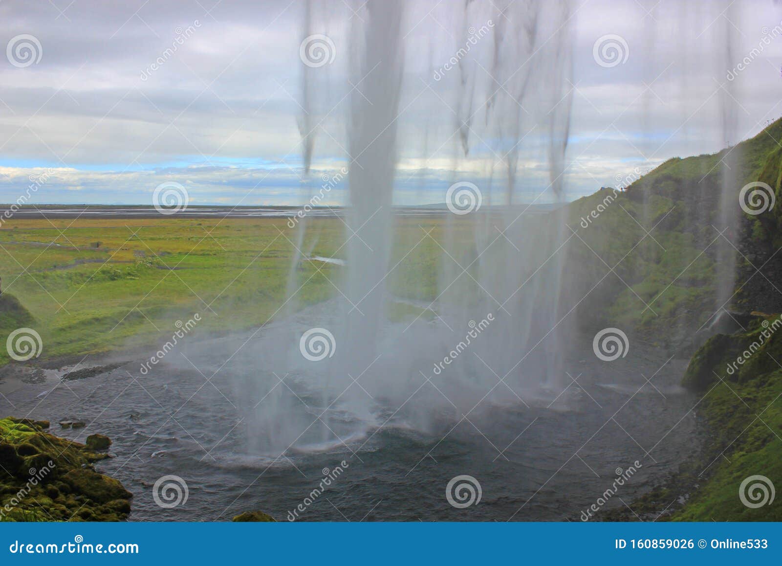 Waterfall Curtain Splash In Gardren Pool For Relax And Refreshing ...