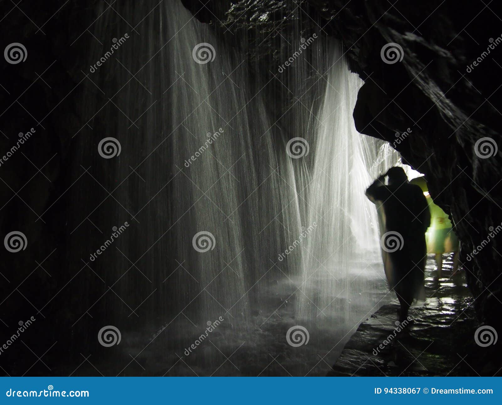 Waterfall Curtain Splash In Gardren Pool For Relax And Refreshing ...