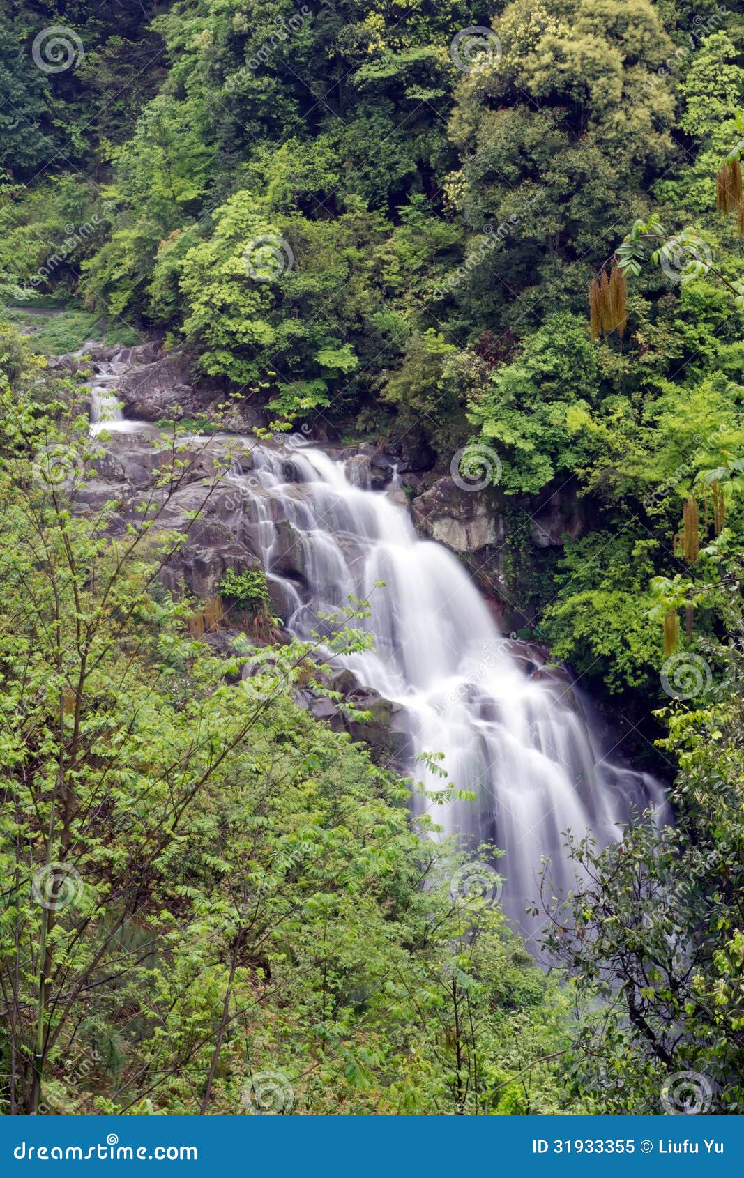 Waterfall stock image. Image of hill, background, landscape - 31933355