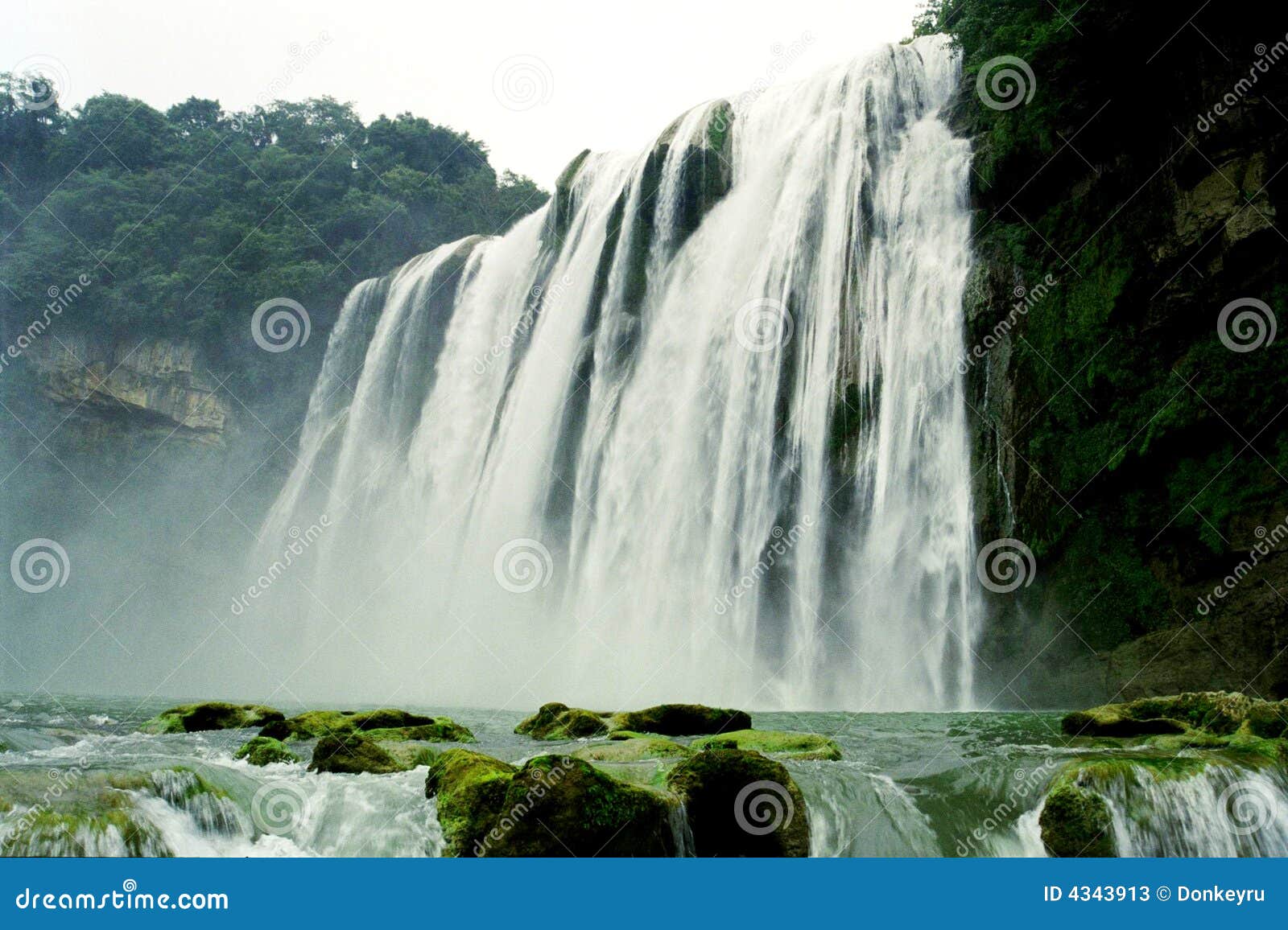 The Waterfall and Deep Pool Stock Image - Image of fall, asia: 4343913