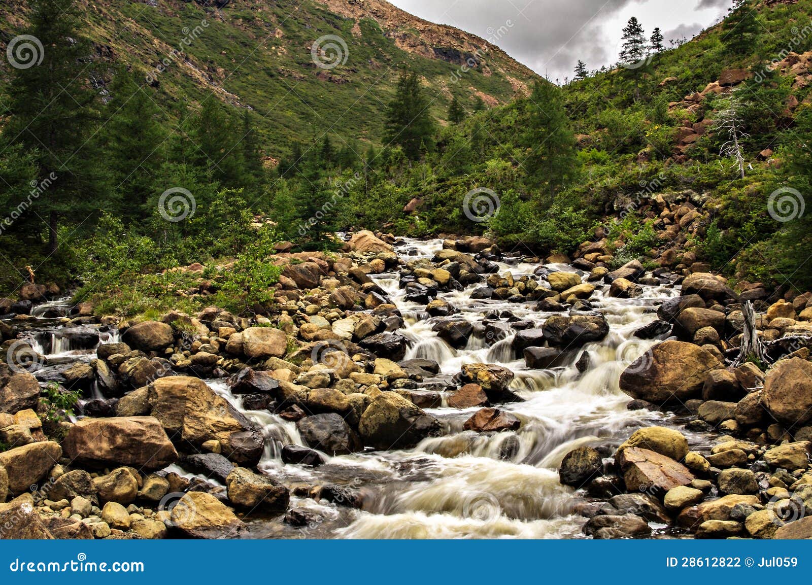 Waterfall Deep in the Valley Stock Photo - Image of nature, waterfall ...