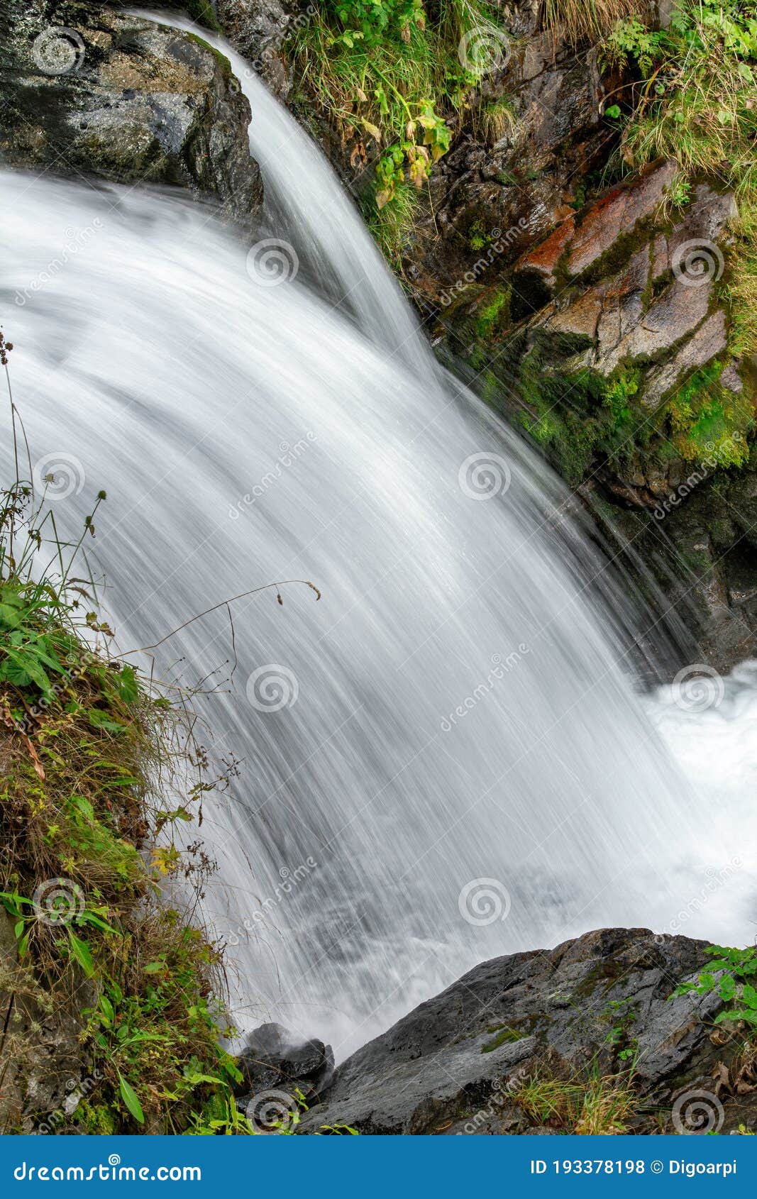 Waterfall Detail With Long Exposure Technique Royalty-Free Stock Image ...