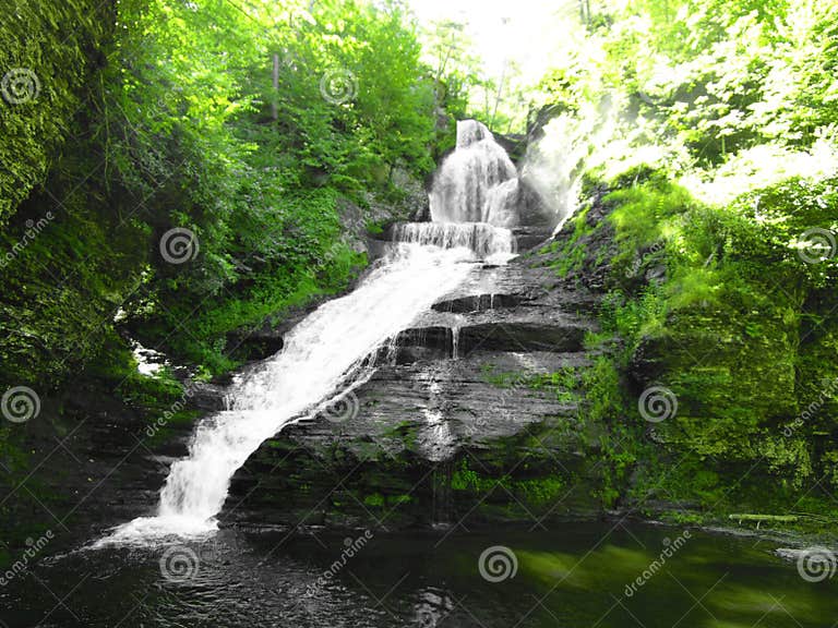 Waterfall stock image. Image of nature, natural, silverthread - 97097977
