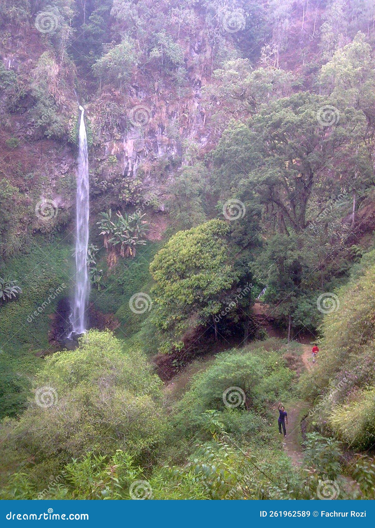 Waterfall that Drop from the Cave Stock Image - Image of waterfall ...