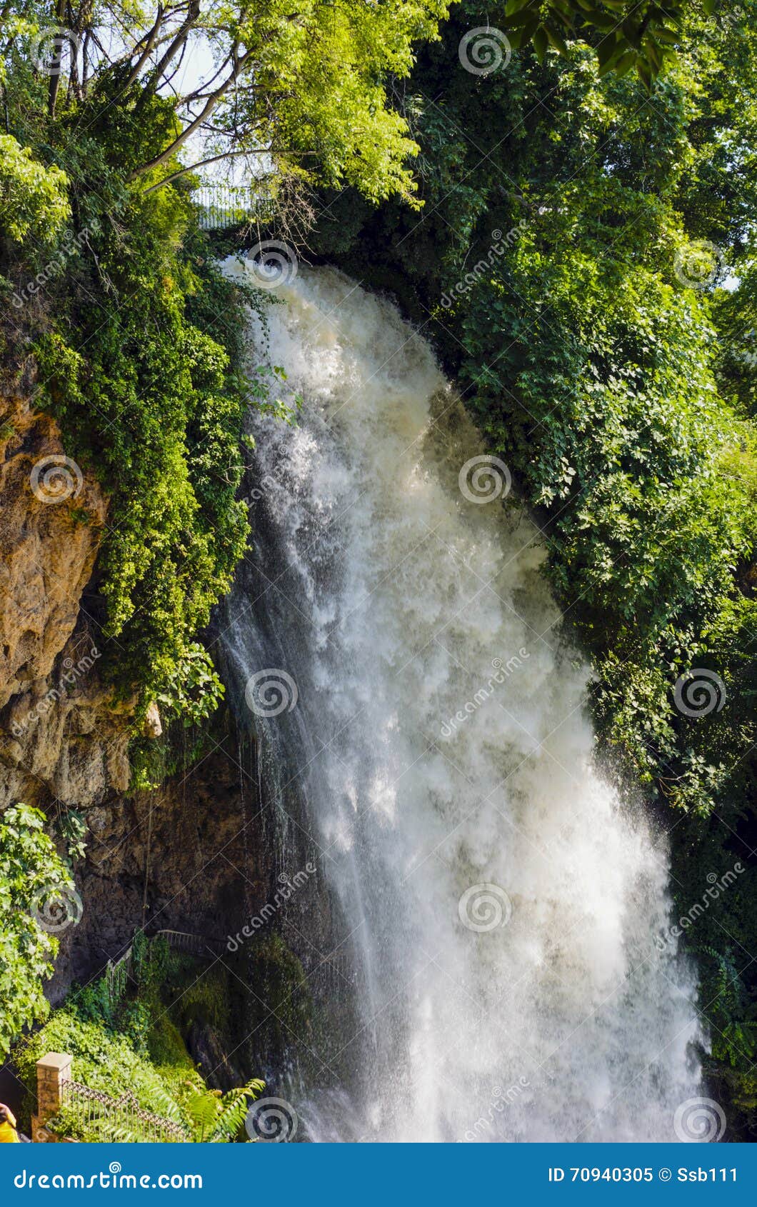 Waterfall. Drop of Water in the River from the Ledge Stock Image ...