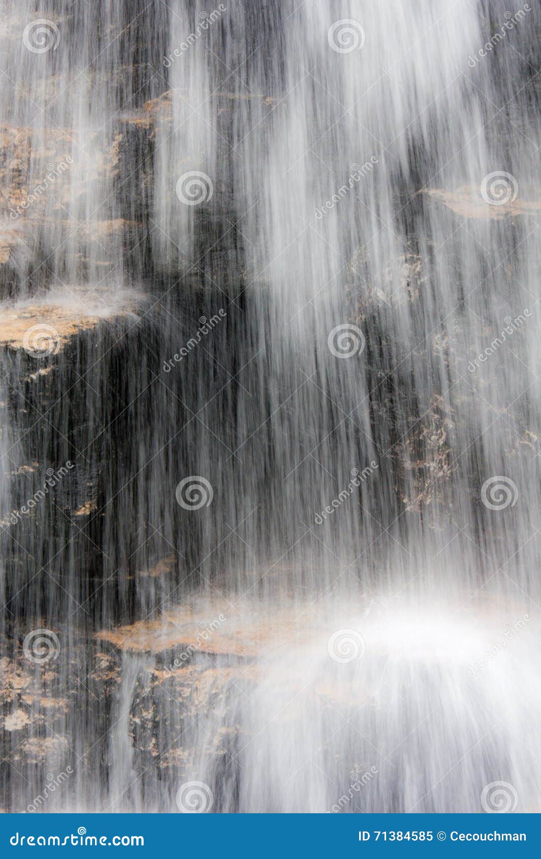 Waterfall Dropping Onto Rocks Stock Image - Image of waterfall ...