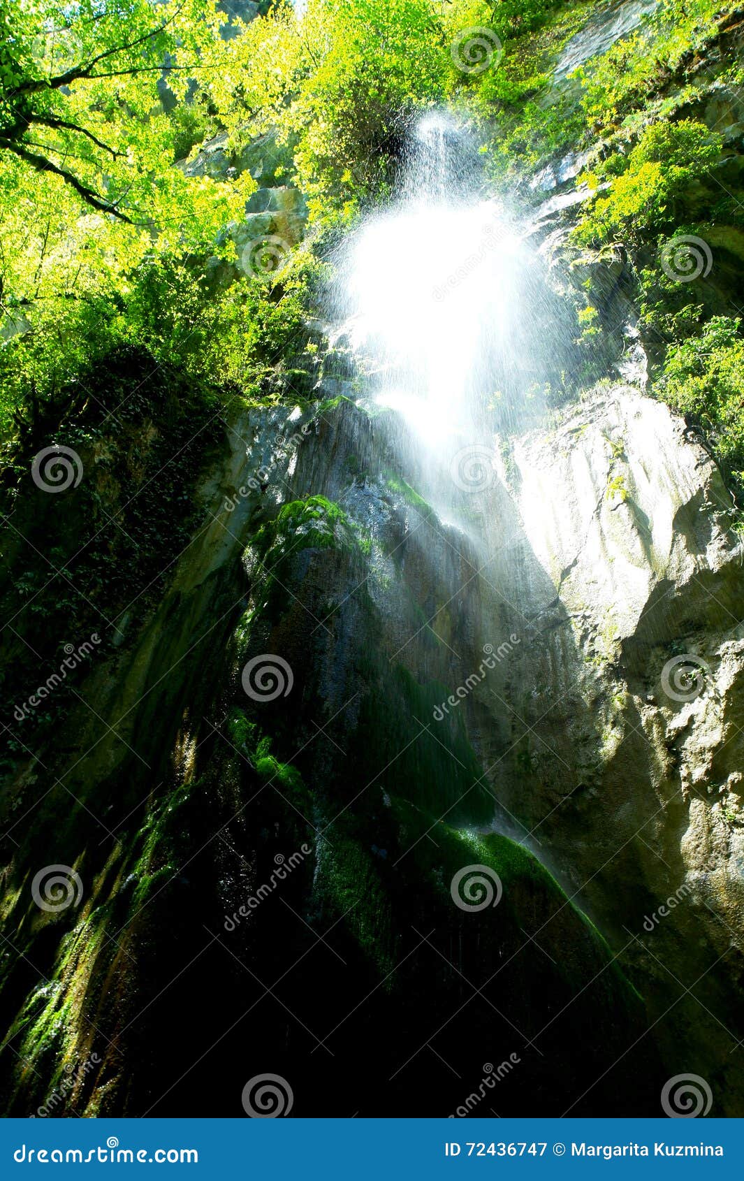 The Waterfall Drops Falling Stock Image - Image of mountains, falling ...