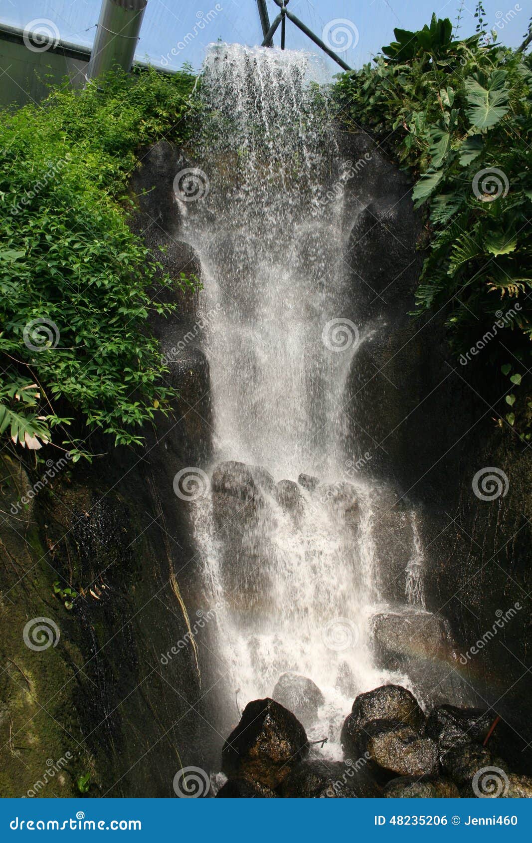 Waterfall at the Eden Project Stock Photo - Image of green, water: 48235206