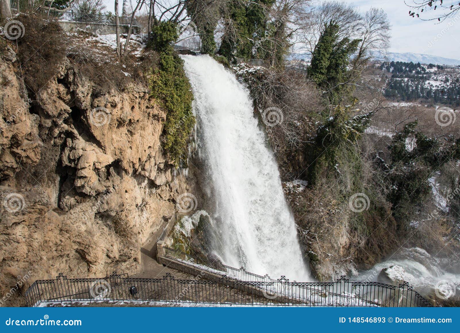 Waterfall in Edessa, Greece. Stock Image - Image of water, plato: 148546893