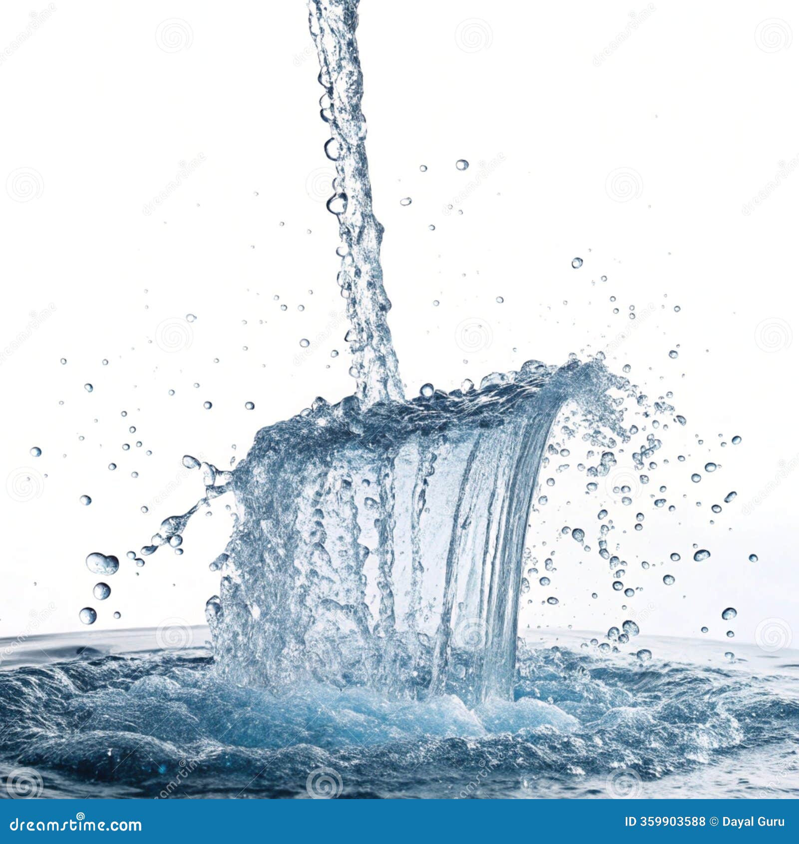 Waterfall Effect on Transparent Background Stock Illustration ...