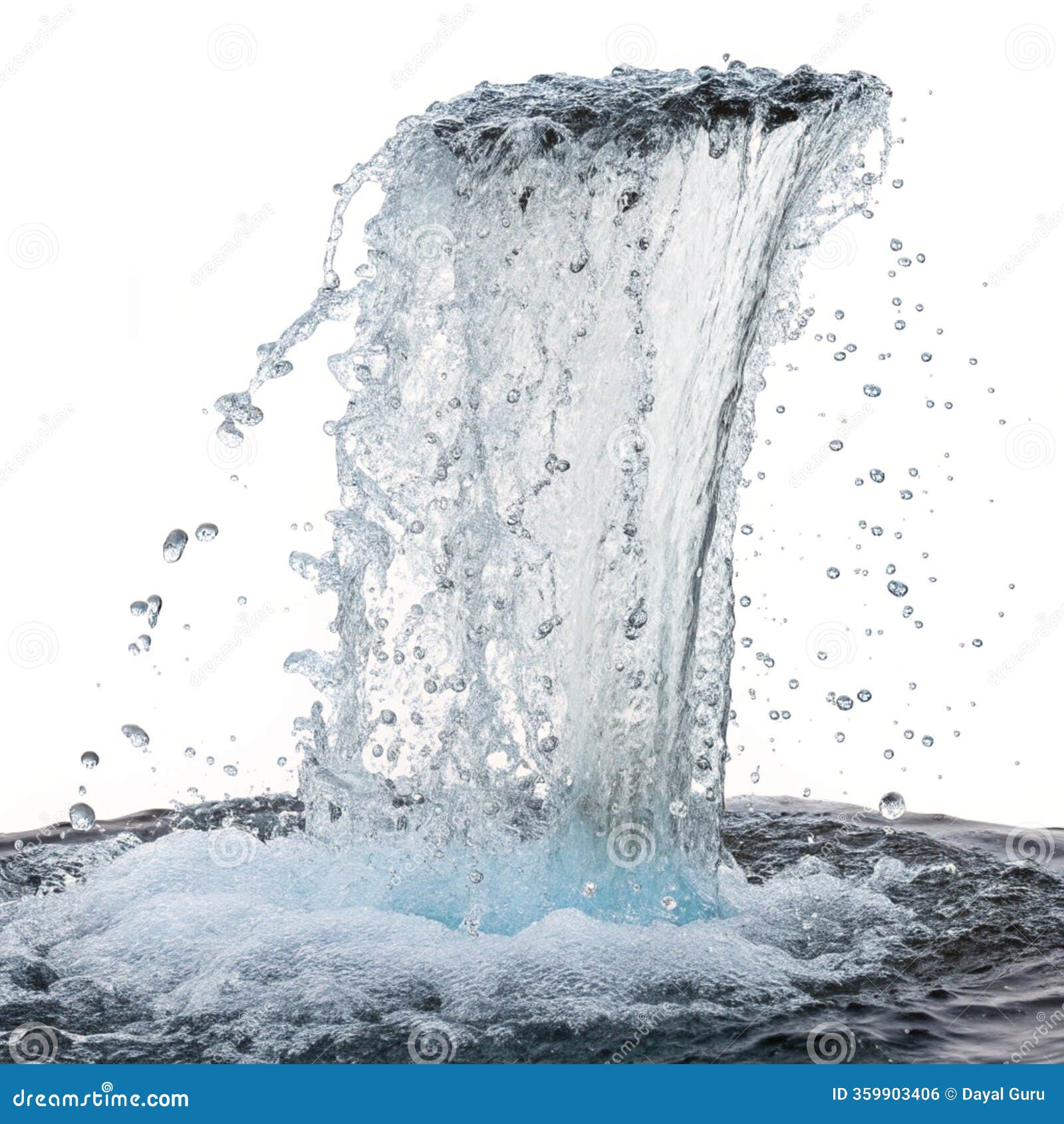 Waterfall Effect on Transparent Background Stock Illustration ...