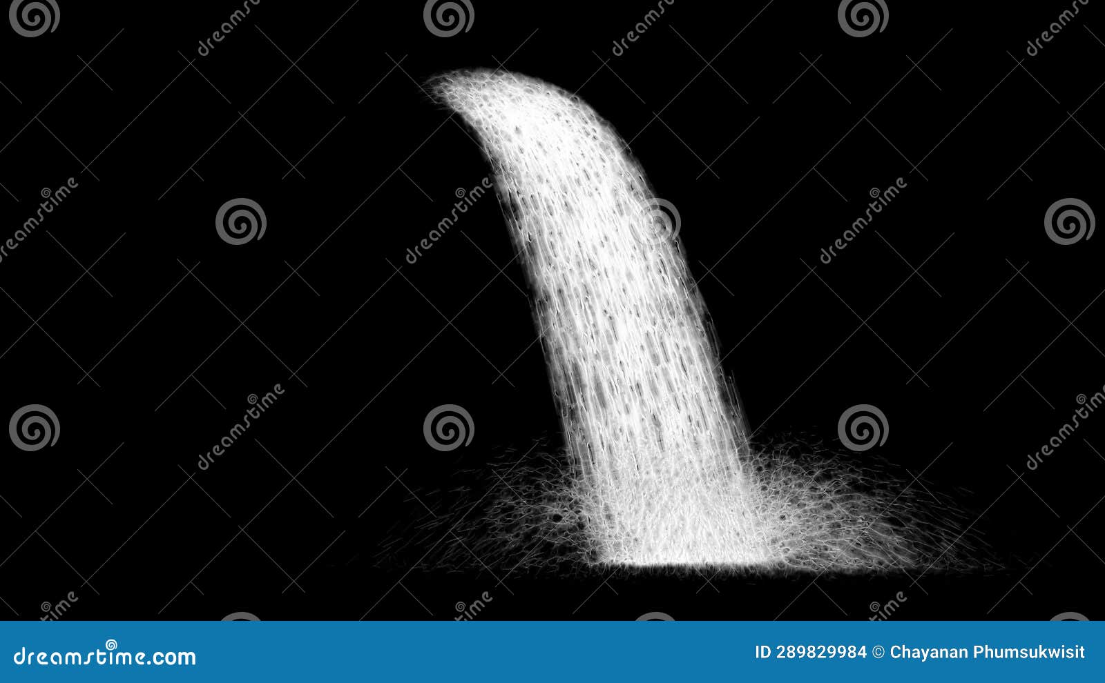 Waterfall Effect Pure White of Water on Black Screen Stock Footage ...
