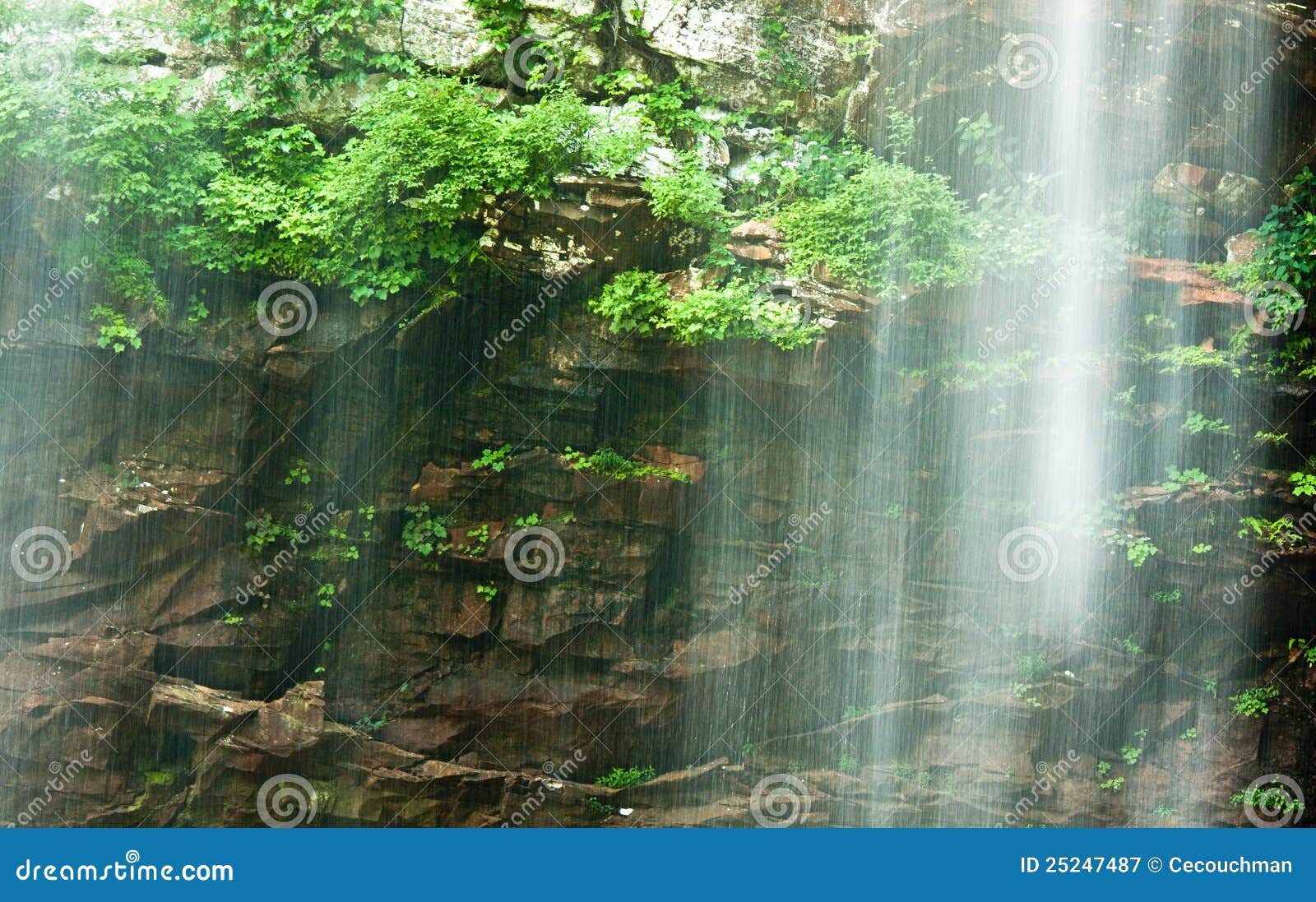 Waterfall with Ethereal Look Stock Image - Image of creek, green: 25247487