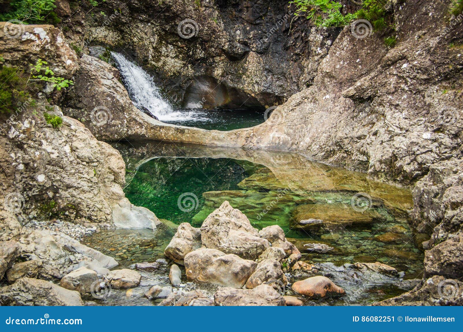 Waterfall In Fairy Glen Falls, Rosemarkie, Fortrose, Highlands, Scoland ...