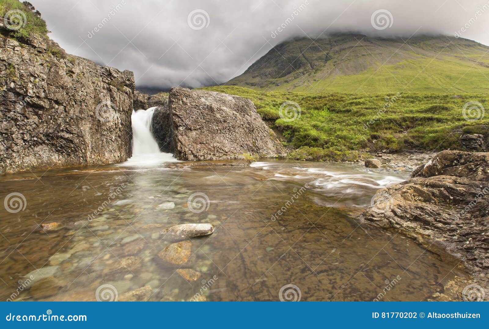 Waterfall In Fairy Glen Falls, Rosemarkie, Fortrose, Highlands, Scoland ...