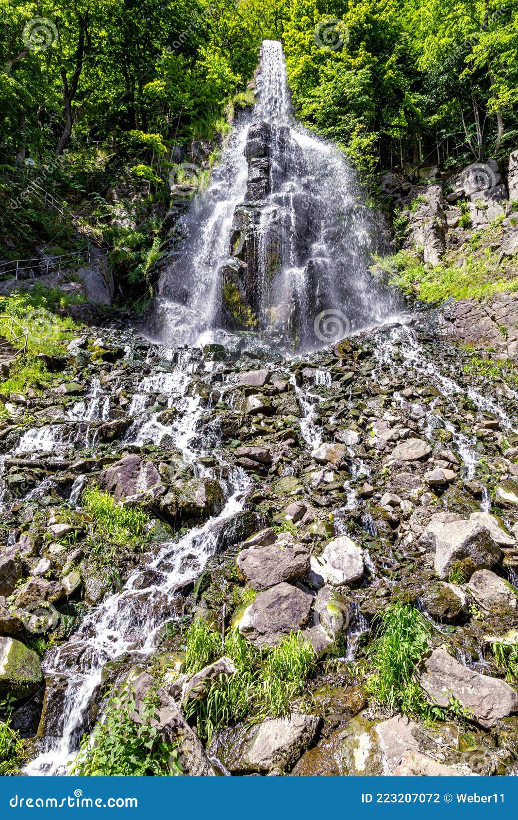 Waterfall Falling from a Cliff Stock Photo - Image of plant, beautiful ...
