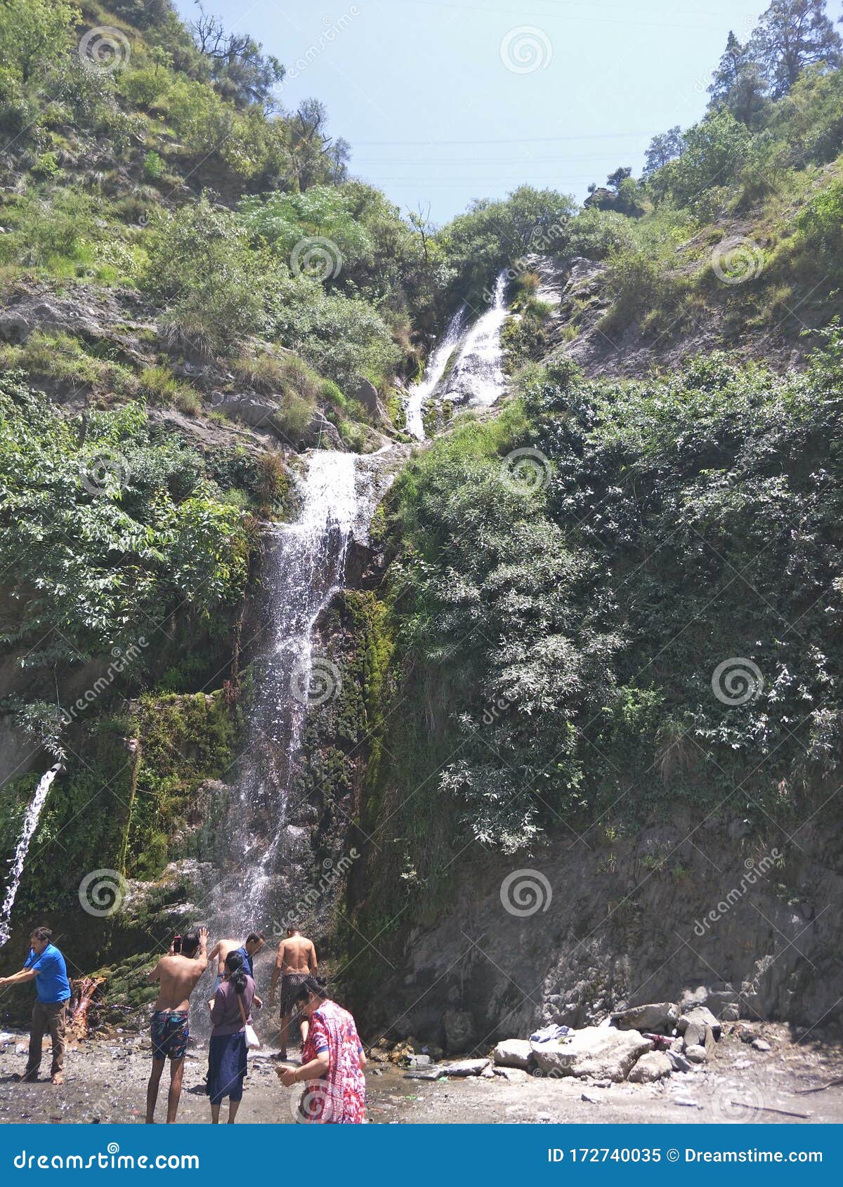 Waterfall Falling from a Mountain in Jammu and Kashmir. Editorial Image ...