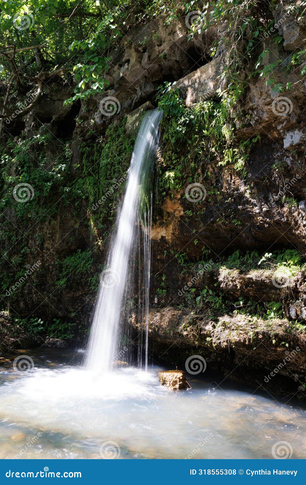 Waterfall at Falling Spring Mill, Missouri Stock Photo - Image of ...