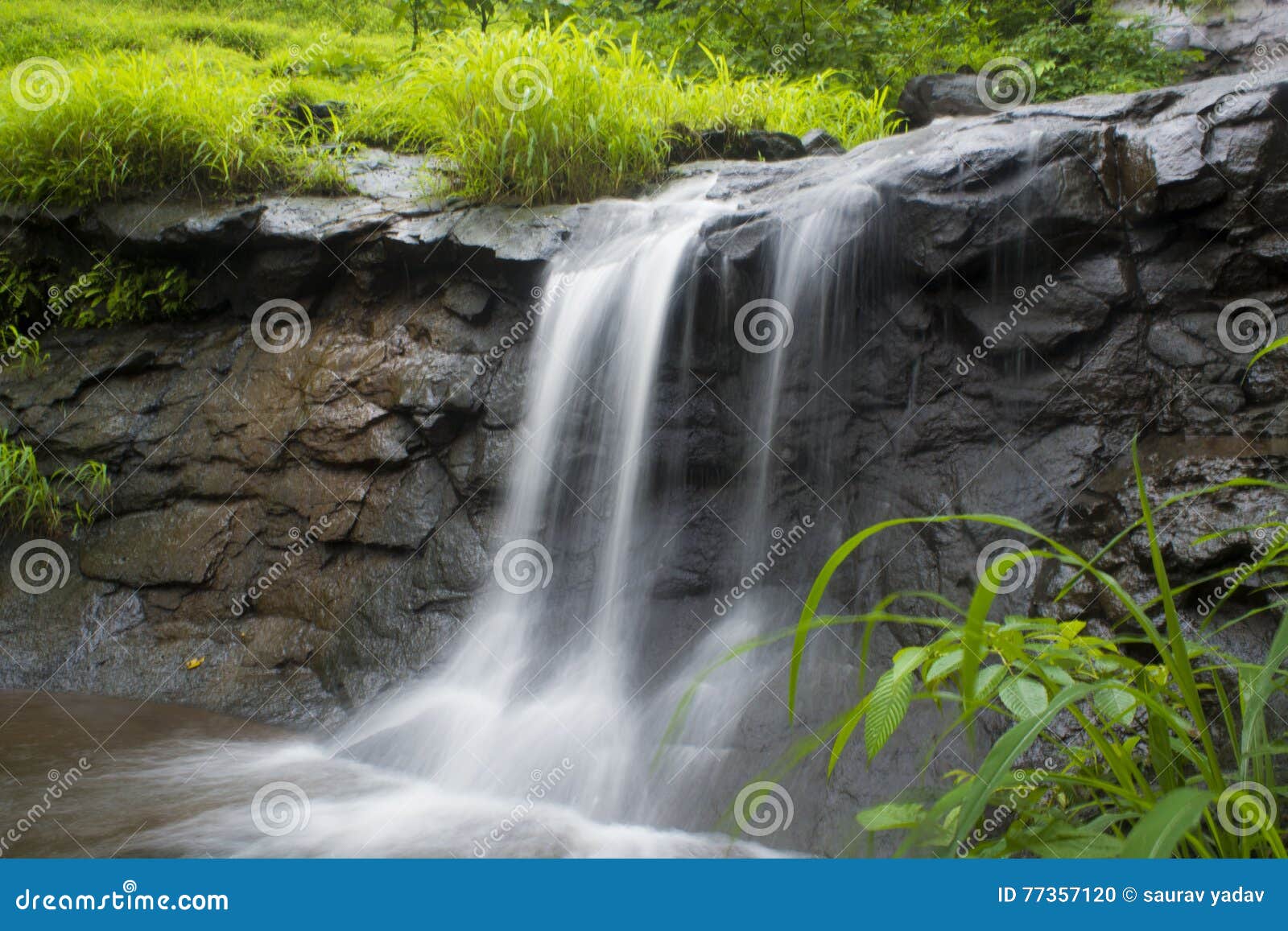 Waterfall stock photo. Image of motion, movement, water - 77357120