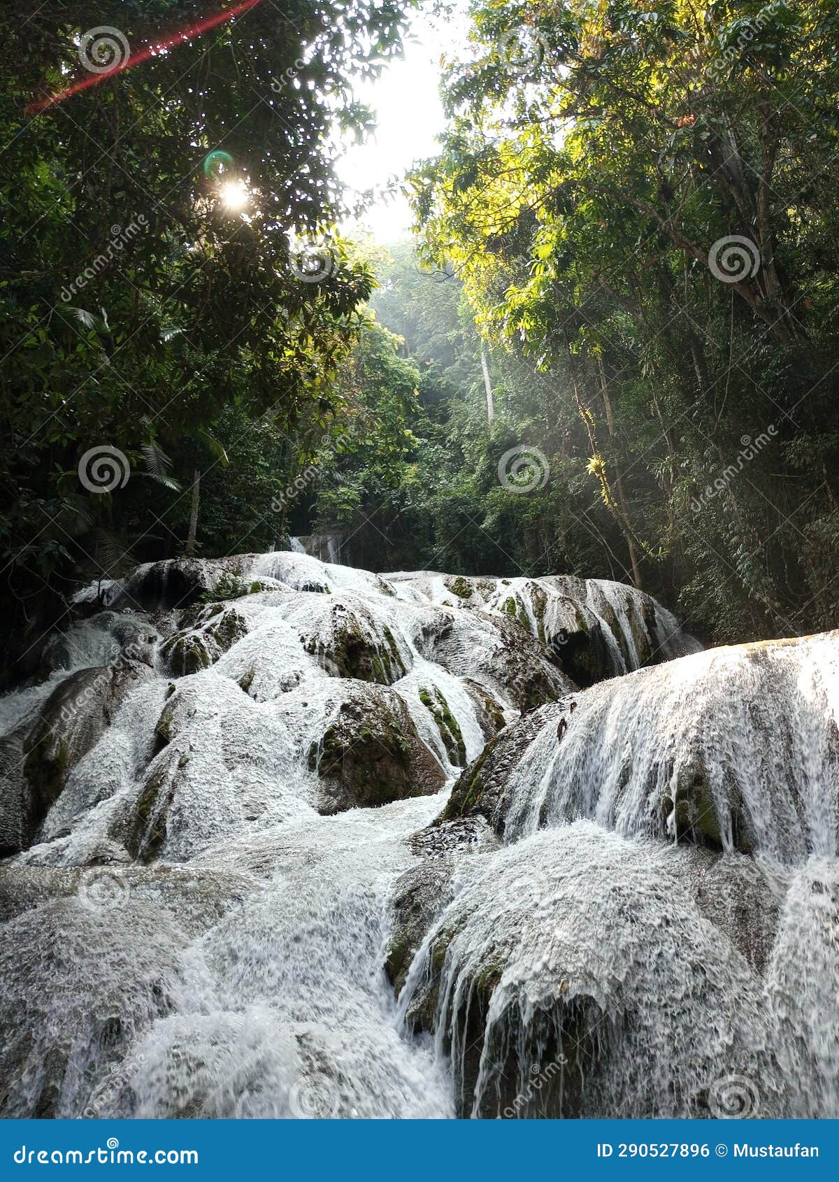 A Waterfall Famous and Beautiful at Tentena, Central Sulawesi Stock ...